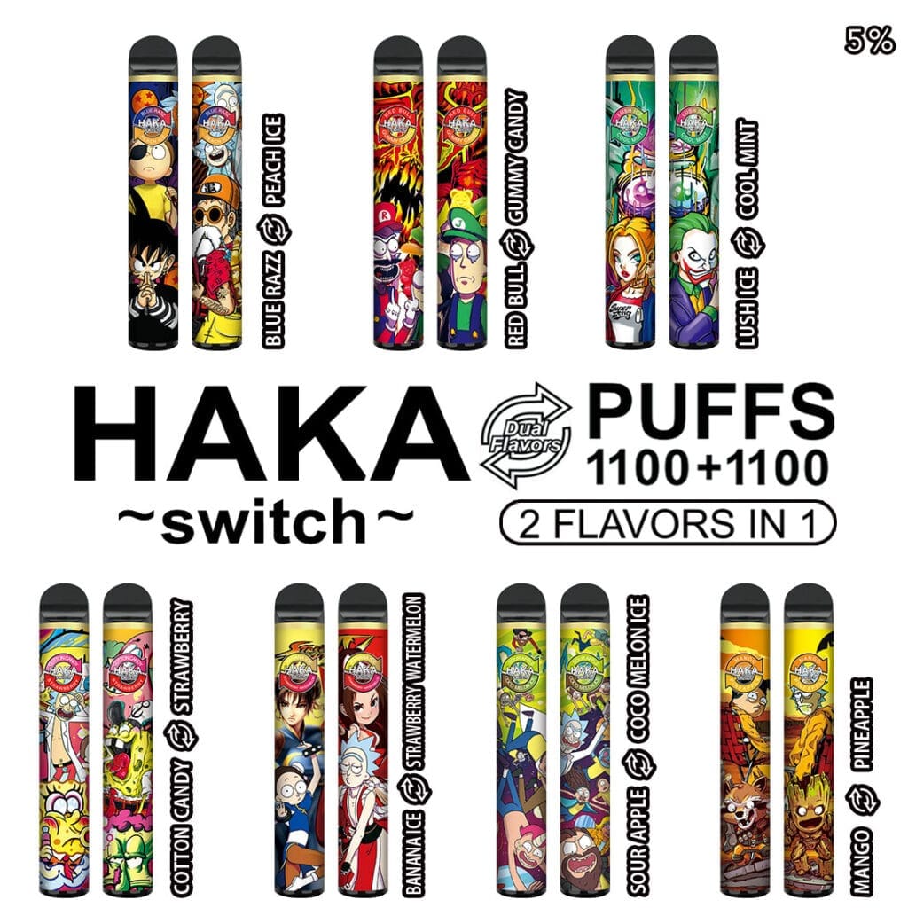 Haka Switch Dual Flavor (2200 Puff) Disposable Vape Wholesale – VAPE HK ...