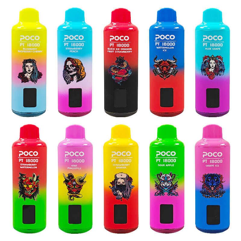 Poco PT18000 Vape Wholesale | 26ml, 18k Puffs, 5% Nicotine, Type-C ...