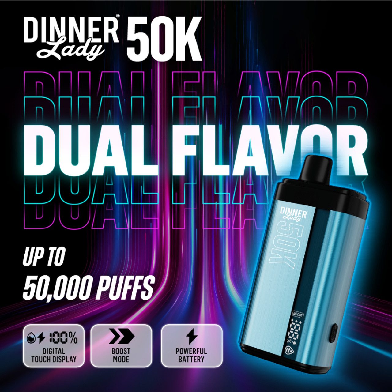 Dinner Lady 50K Vape Desechable al por mayor | 30mL Dual Flavor (15+15 ...