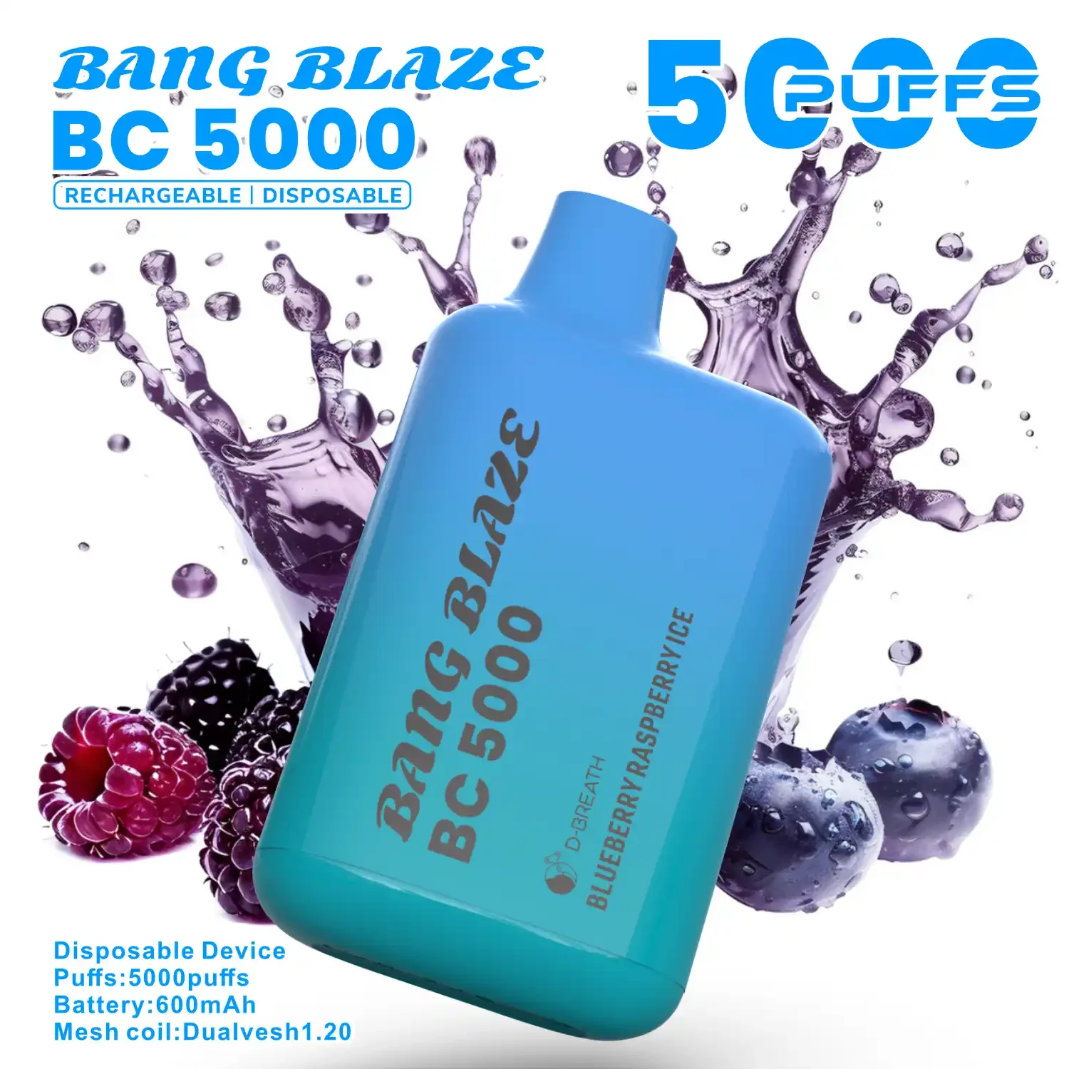 Bang Blaze BC 5000 Puffs Disposable Vape Wholesale | 12 Flavors ...